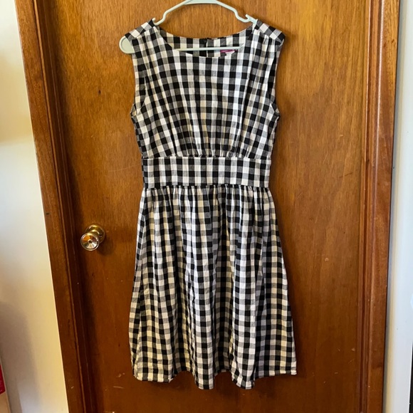 Ixia | Dresses | Modcloth Ixia Black White Checkered Midi Dress | Poshmark